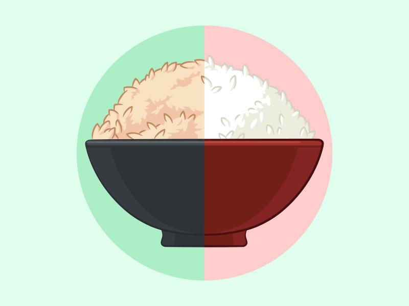 White vs Brown Rice Nutrition Chart (Infographic)
